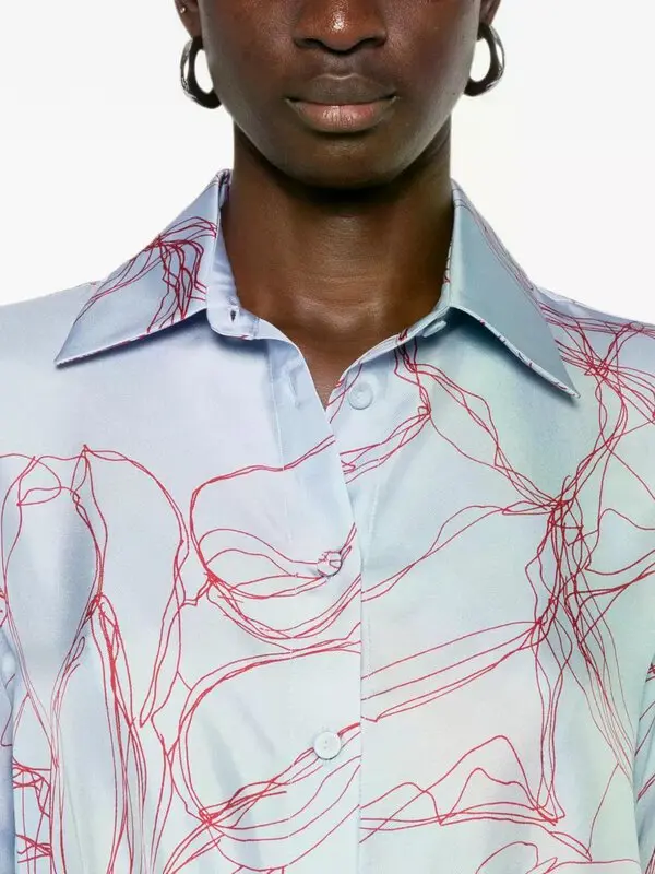 Fabiana Filippi Abstract Print Long Sleeve Shirt