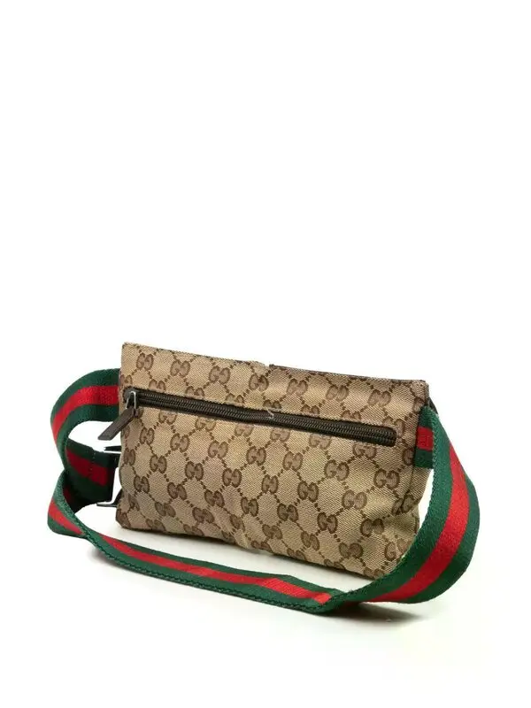 Gucci 2000-2015 Gg Canvas Web Double Pocket Belt Bag