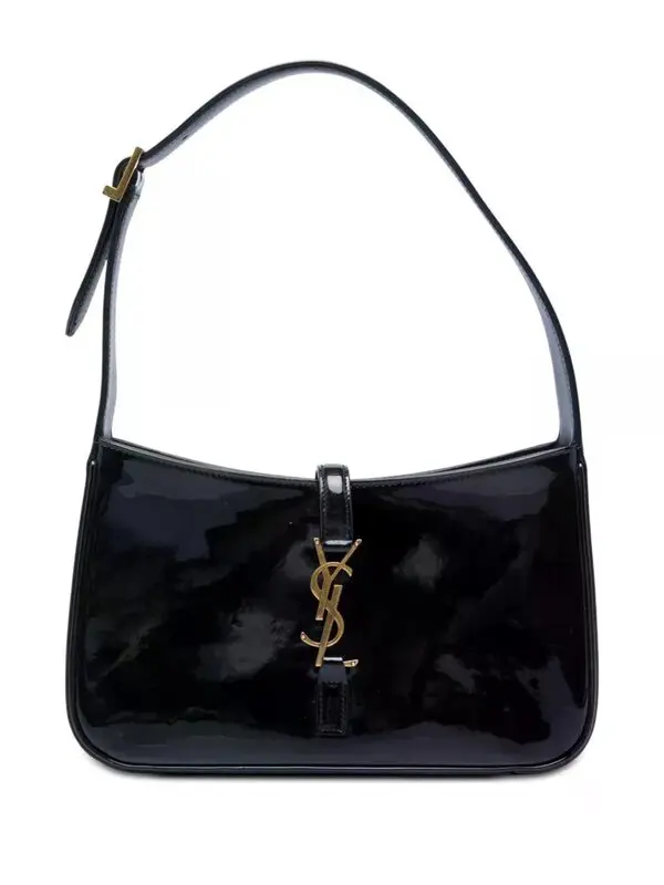 Saint Laurent 2021 Patent Le 5 A 7 Shoulder Bag - Black