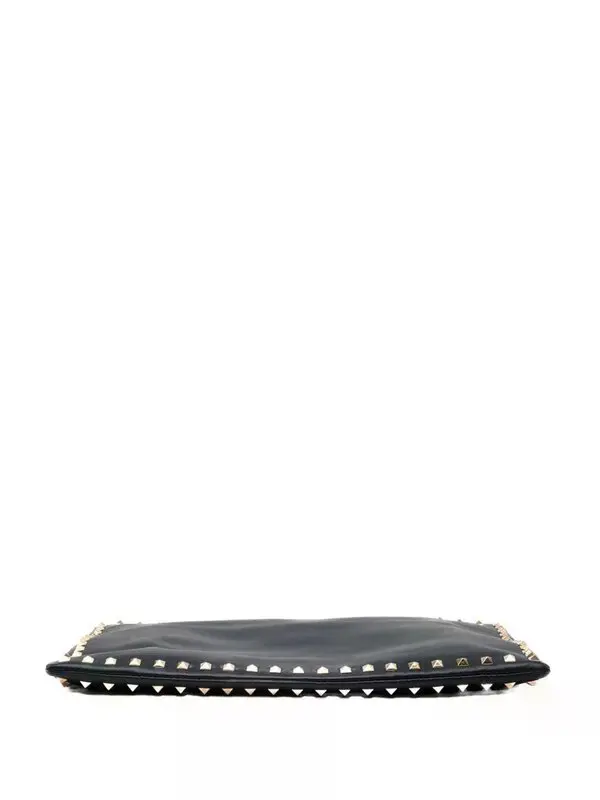 Valentino Garavani Leather Rockstud Clutch Bag