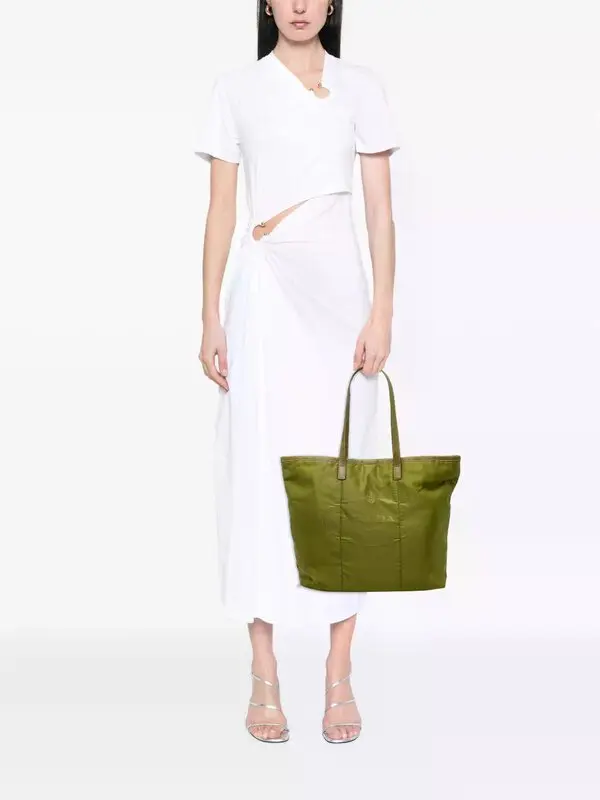 Prada 2010-2026 Tessuto Canapa Logo Tote Bag