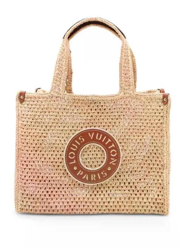 LOUIS VUITTON Raffia The Pool Onthego Mm Tote Bag - Neutrals