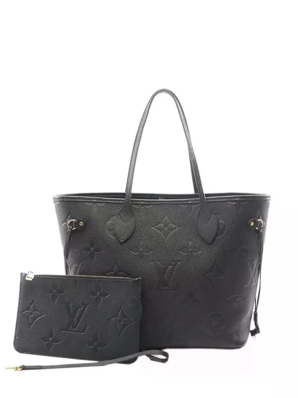 LOUIS VUITTON Monogram Empreinte Wild At Heart Neverfull Mm Tote Bag - Black