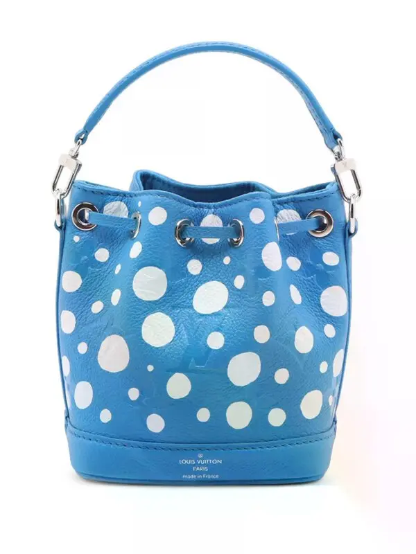 LOUIS VUITTON Yayoi Kusama Monogram Giant Empreinte Nano Noe Bucket Bag - Blue