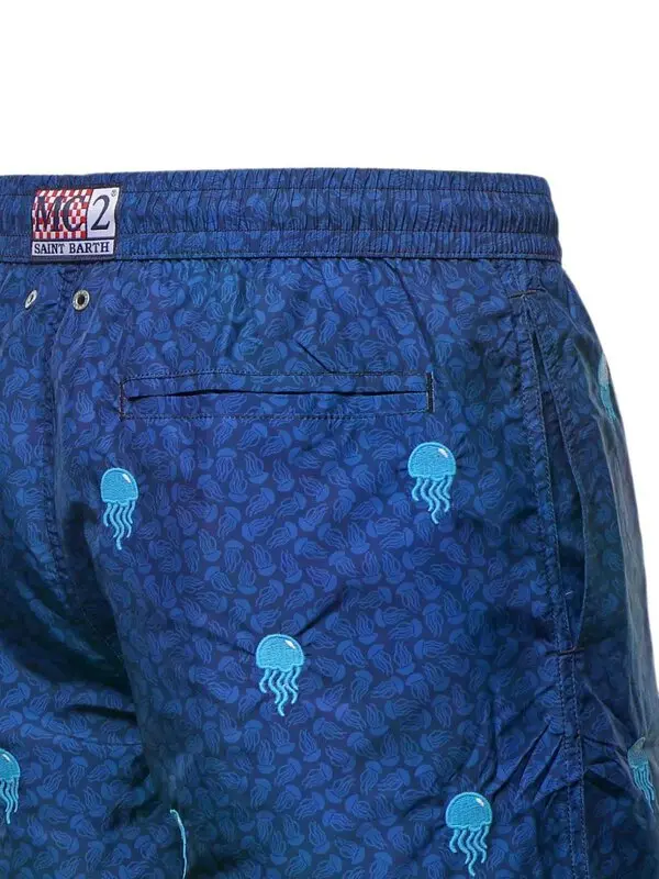 MC2 SAINT BARTH Jellyfish Embroidered Swim Shorts