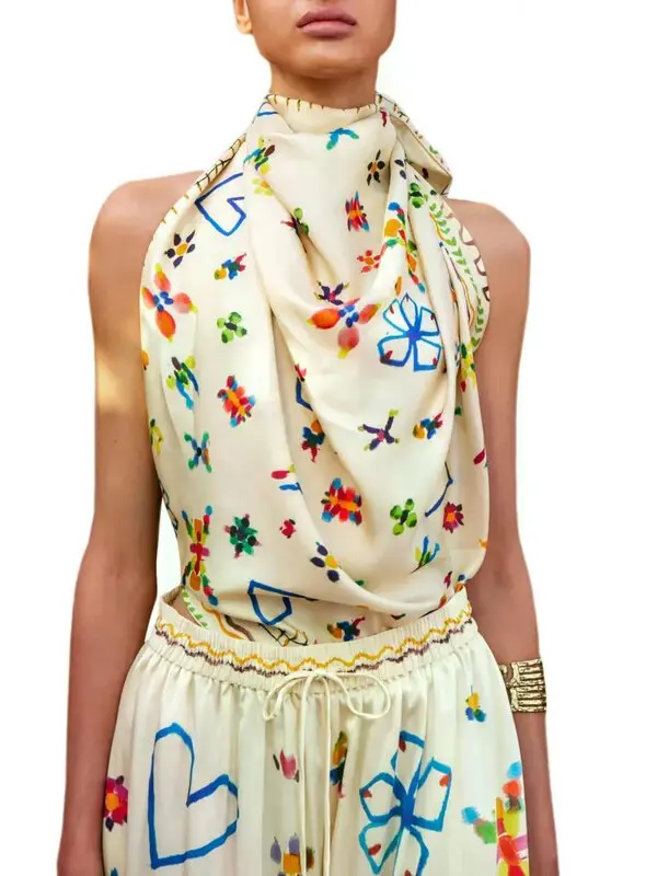 ALEMAIS Sidi Printed Silk Scarf