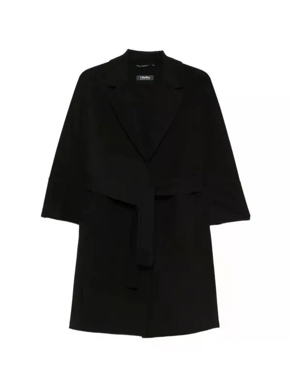 Max Mara Arona Belted Notch-lapel Coat - Black