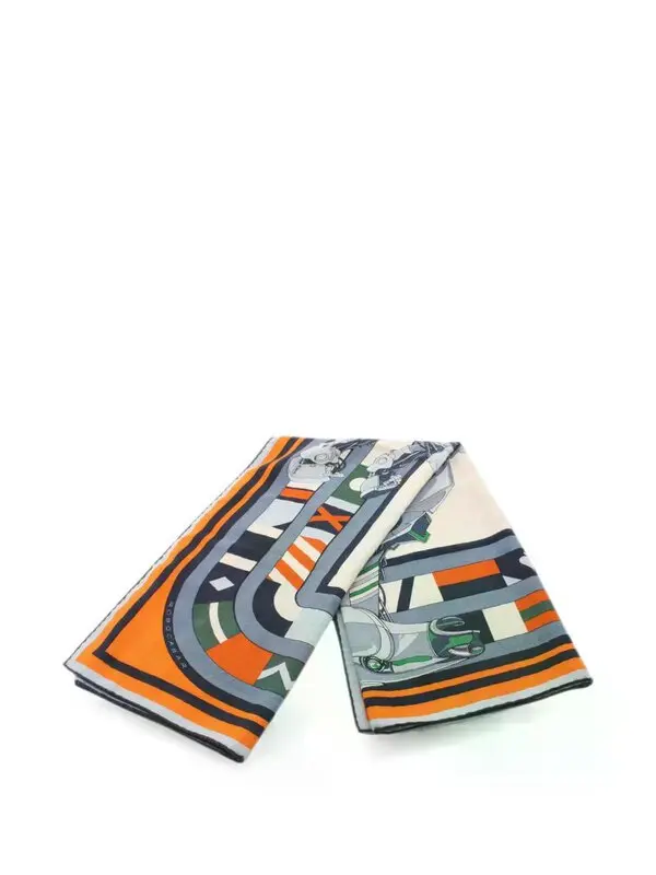 Hermès 2010s Robocabar Scarf - Neutrals