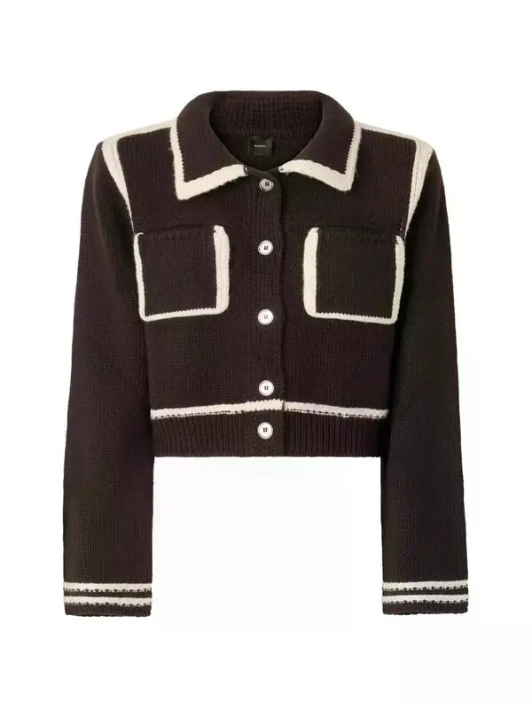 Pinko Contrast-trim Knit Jacket