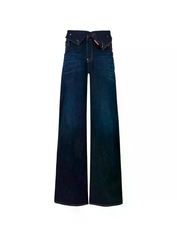 Dsquared2 Dark Wash Wide Leg Jeans
