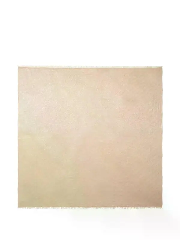 Peserico Metallic Frayed-edge Scarf - Neutrals