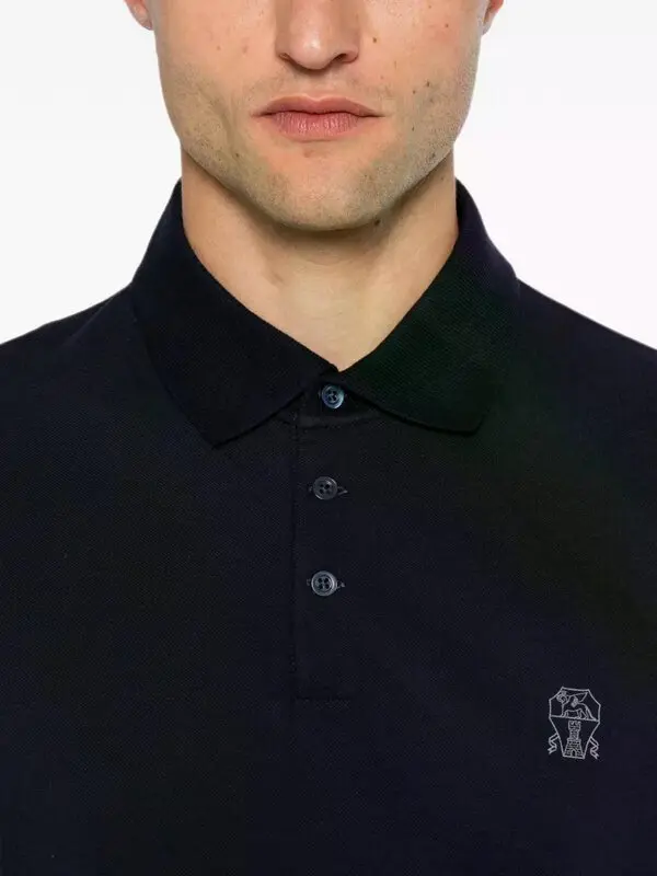 Brunello Cucinelli Logo-embroidered Cotton Polo Shirt