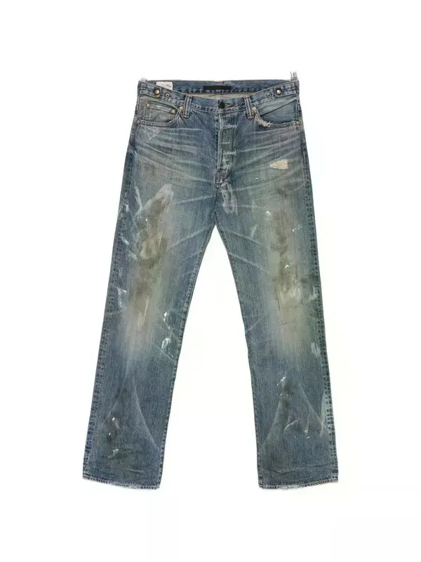 Mastercraft Union Distressed Paint-splatter Jeans