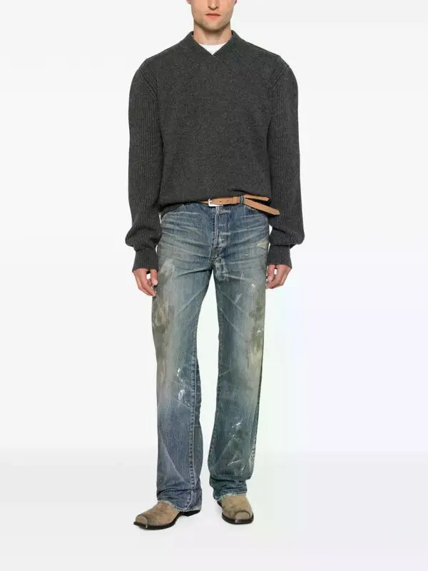 Mastercraft Union Distressed Paint-splatter Jeans