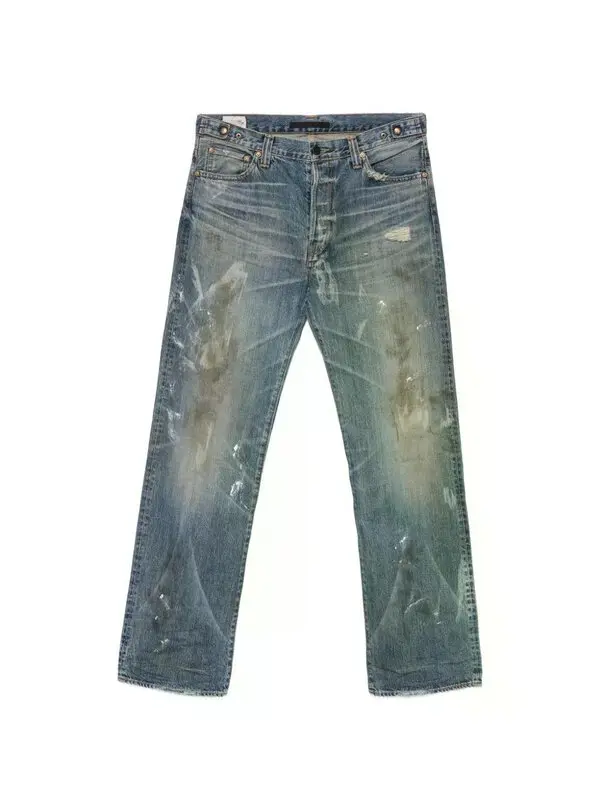 Mastercraft Union Distressed Paint-splatter Jeans