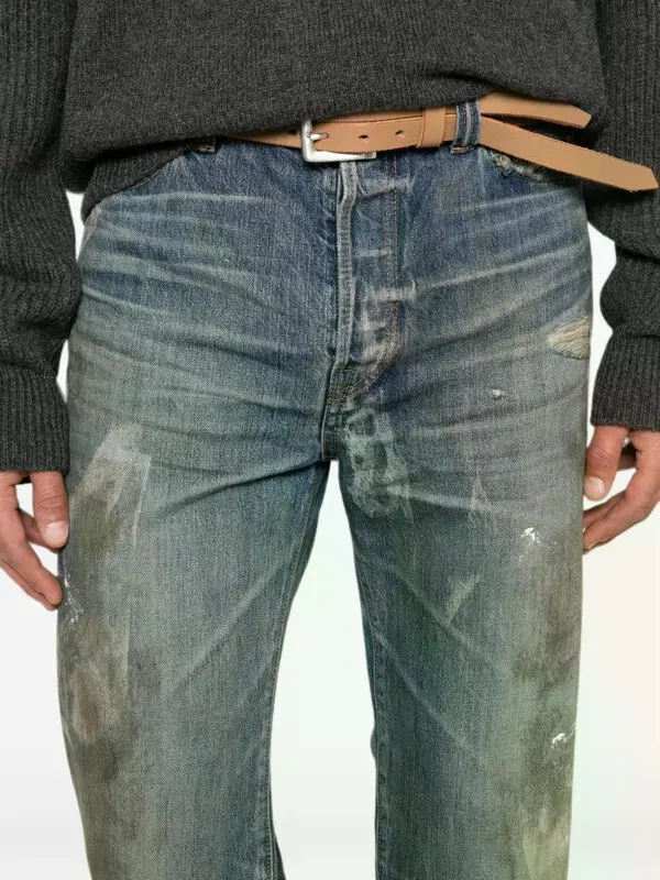 Mastercraft Union Distressed Paint-splatter Jeans