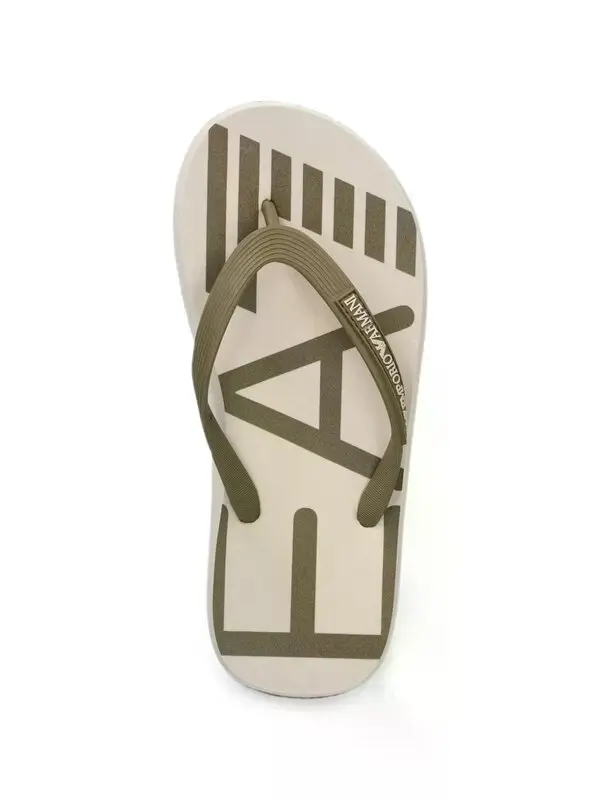 EA7 Logo Lettering Flip Flops