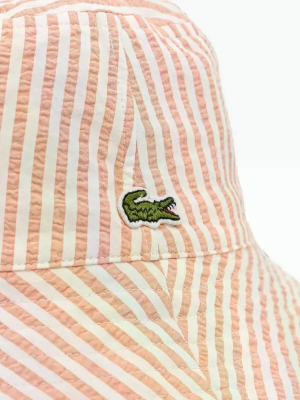 Lacoste Striped Seersucker Bucket Hat