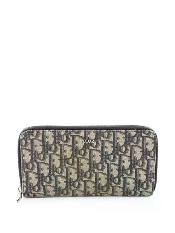 Dior 2000s Oblique Zip-around Wallet - Blue