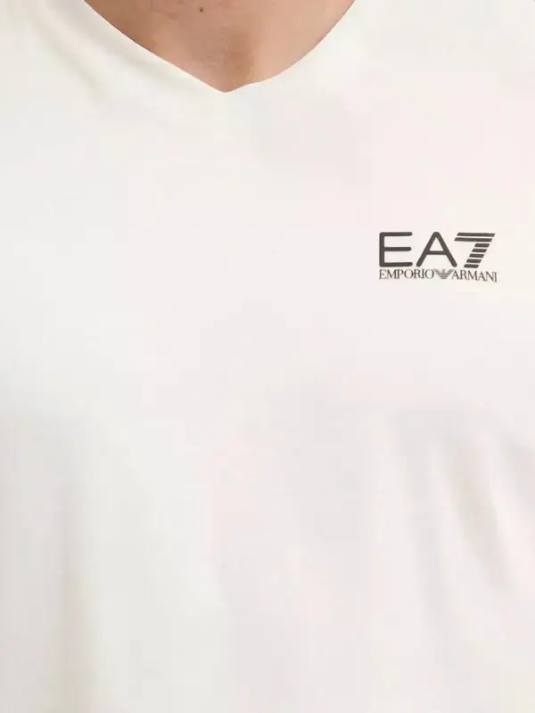 EA7 Logo-print V-neck T-shirt