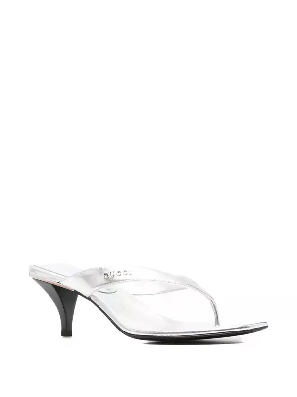 Gucci Logo Lettering Thong-strap Sandals