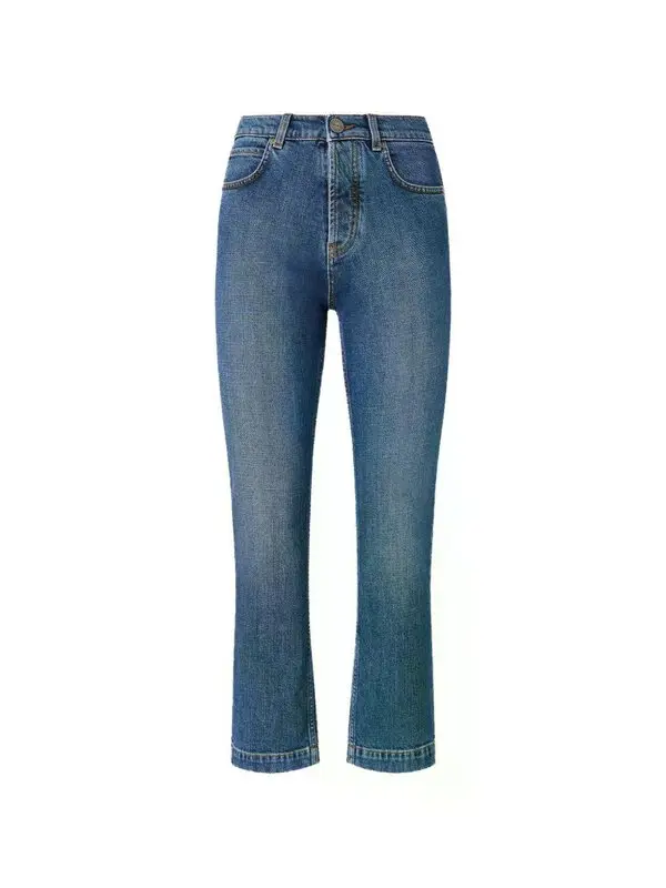 Pinko Faded-effect Cropped Jeans - Blue