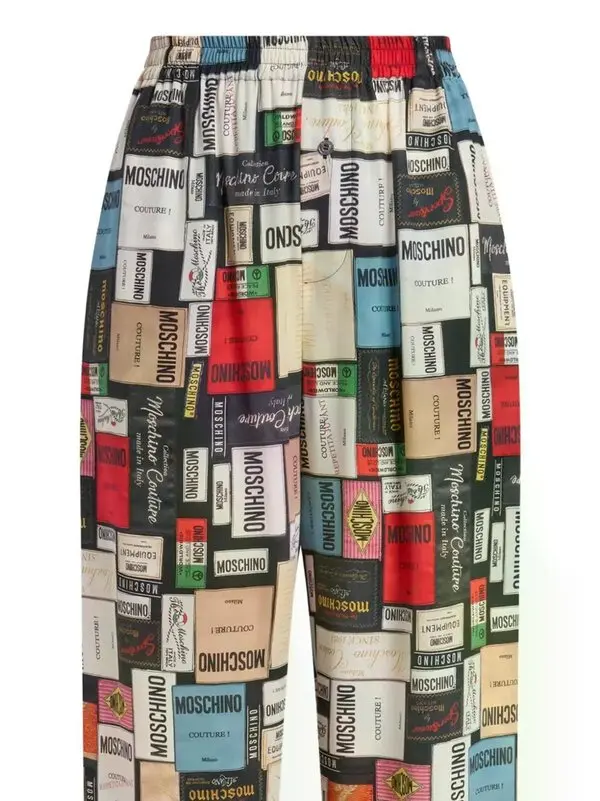 Moschino Printed Straight Leg Trousers