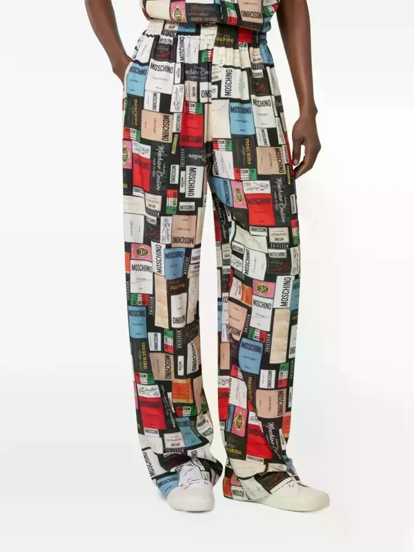 Moschino Printed Straight Leg Trousers