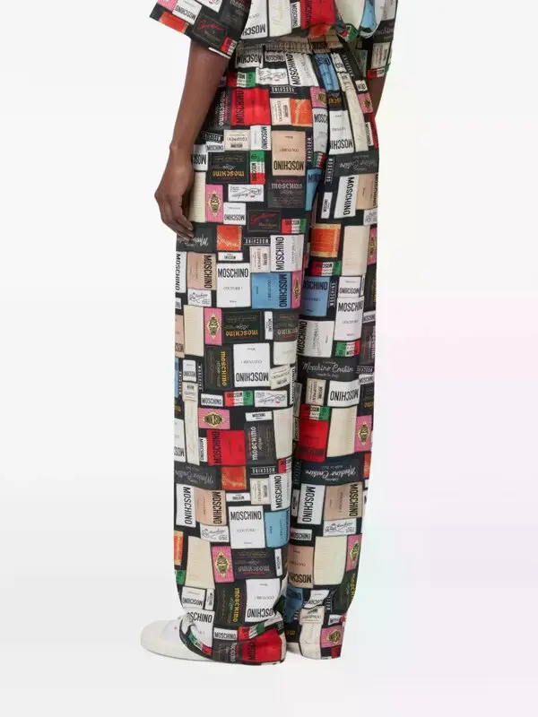 Moschino Printed Straight Leg Trousers