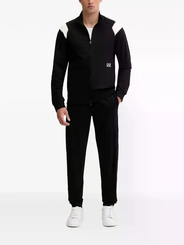 EA7 Contrast-panel Zip-up Tracksuit