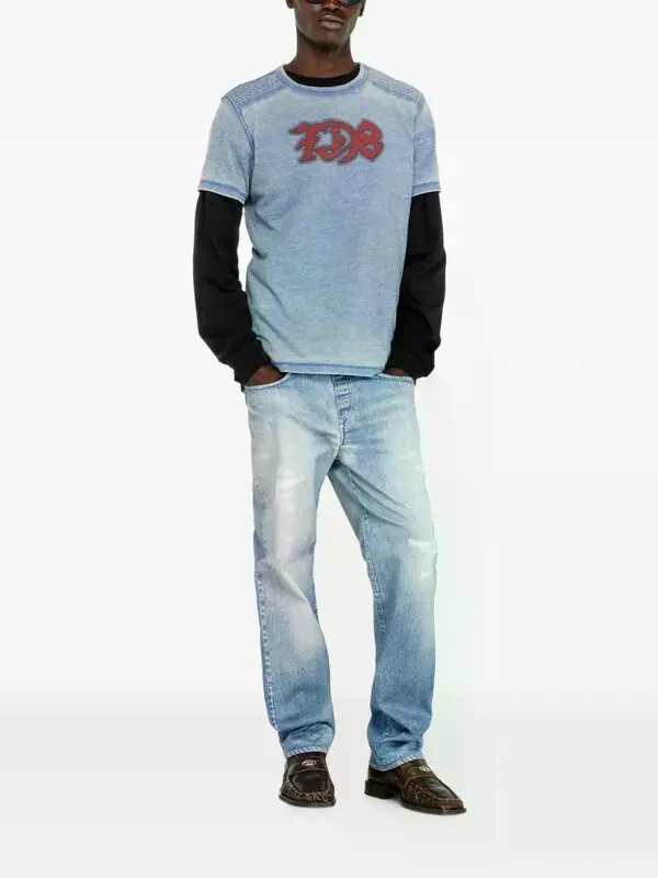 DIESEL® Burnout T-shirt With D78 Print