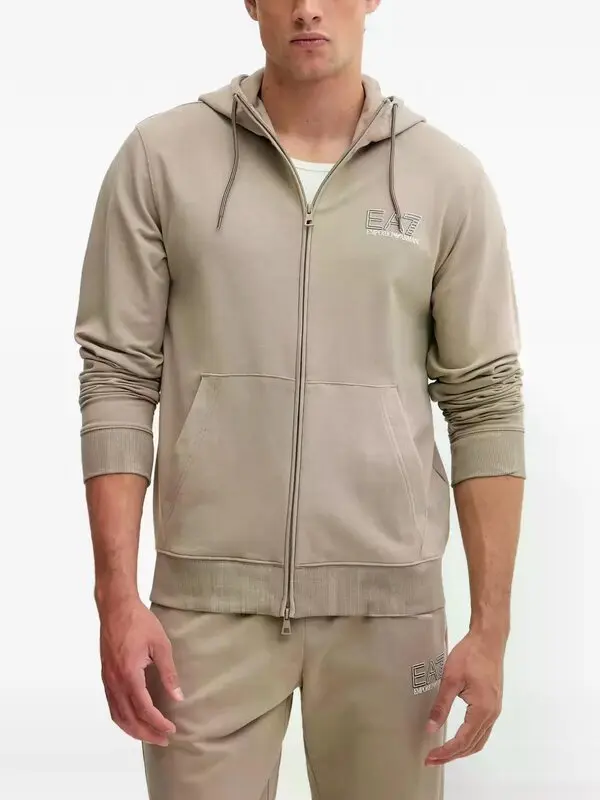 EA7 Logo-print Zip-up Tracksuit