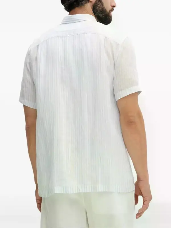 Lacoste Regular Fit Short Sleeve Linen Shirt