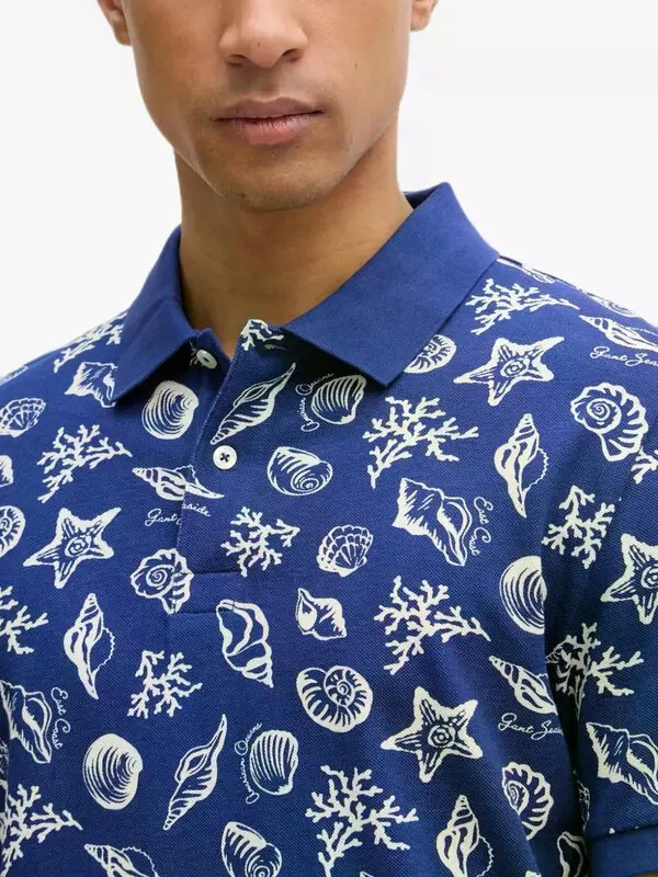 Gant Seashell-print Polo Shirt
