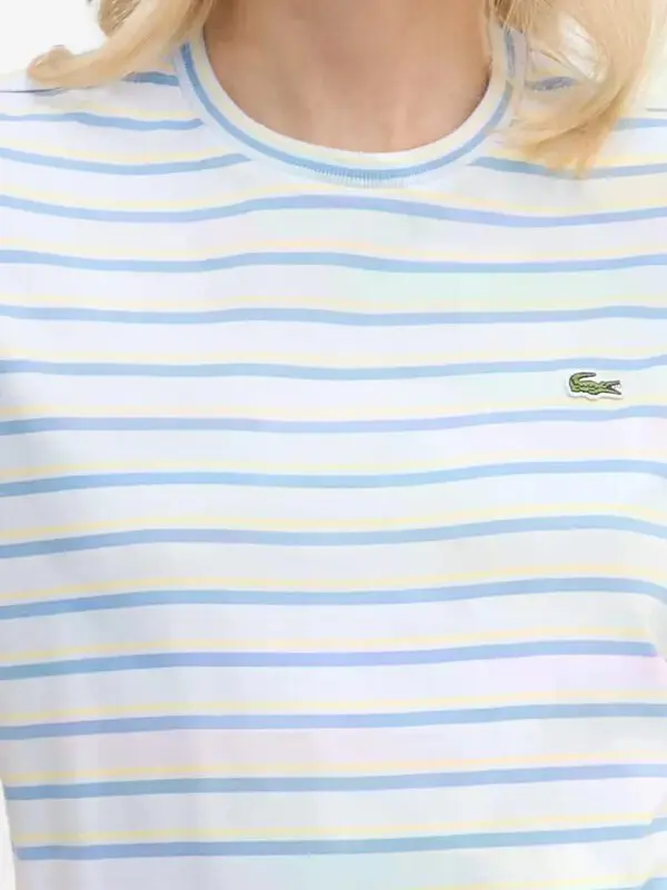 Lacoste Striped Logo Patch T-shirt