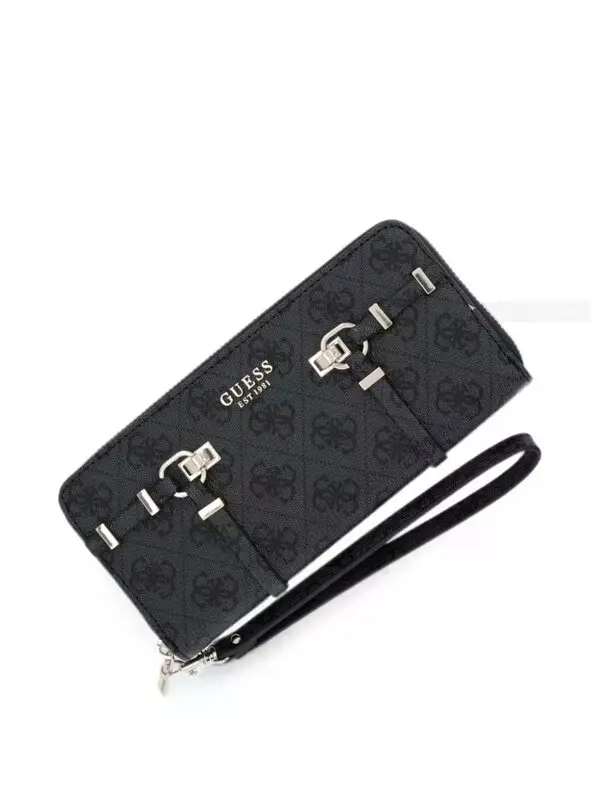 Guess Leona 4g-pattern Buckled Wallet
