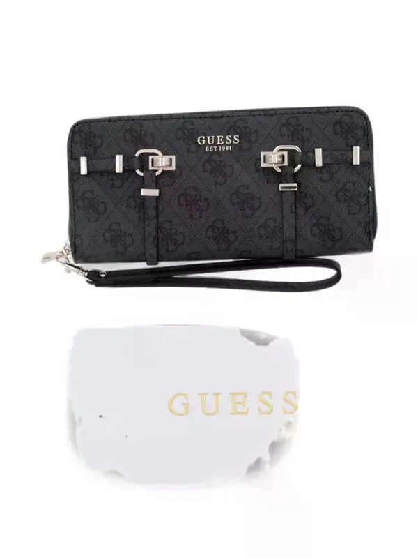 Guess Leona 4g-pattern Buckled Wallet