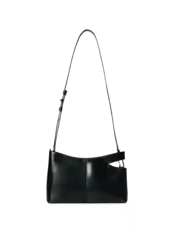 LGN LOUIS GABRIEL NOUCHI Polished Leather Shoulder Bag - Black