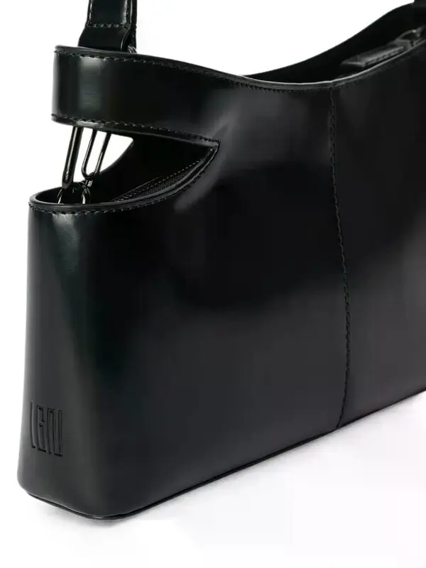 LGN LOUIS GABRIEL NOUCHI Polished Leather Shoulder Bag - Black