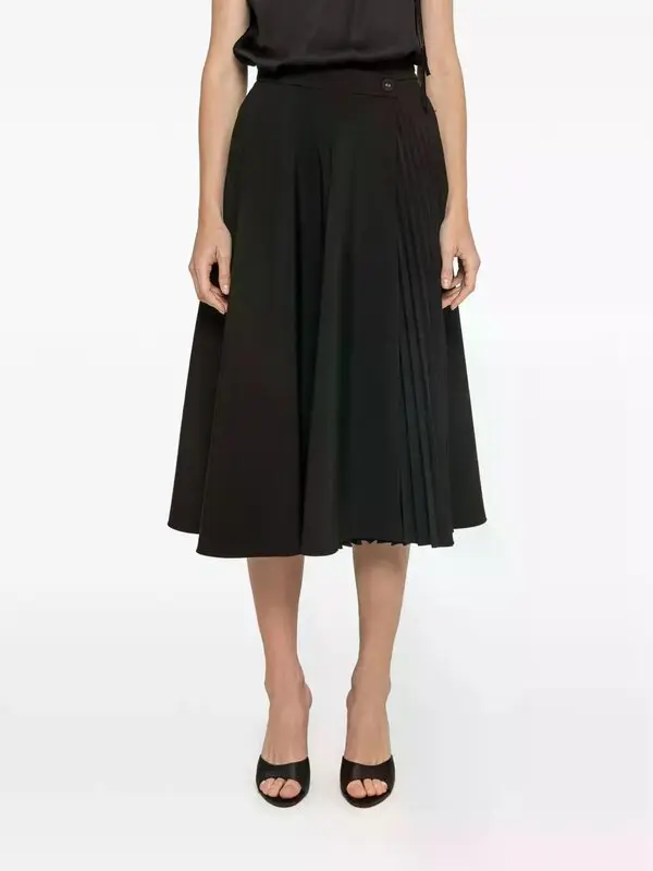 NISSA High-waisted Midi Skirt - Black