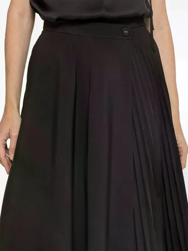 NISSA High-waisted Midi Skirt With Side Pleats