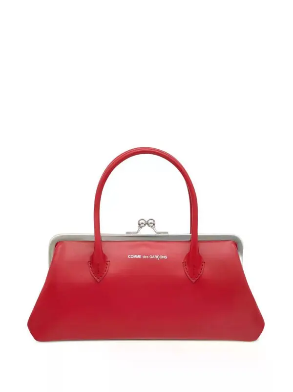 Comme Des Garçons Large Clasp Handles Leather Tote Bag