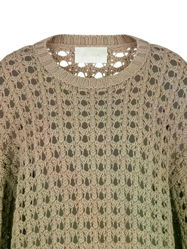 JUVIA Mirja Crochet-knit Sweater - Neutrals