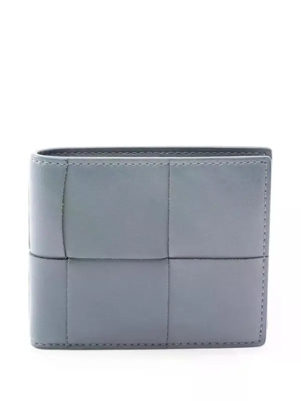 Bottega Veneta 2000s Maxi Intrecciato Bi-fold Wallet - Grey
