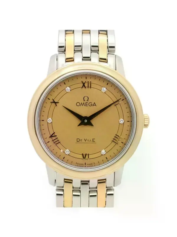 Omega 27mm De Ville Prestige Diamond Watch - Gold