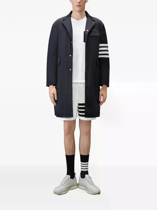 Thom Browne 4-bar Colour-block T-shirt - White
