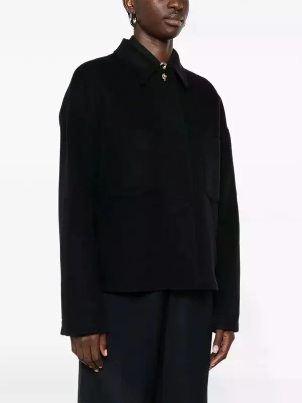 Fabiana Filippi Drop-shoulder Coat With Hardware Detail