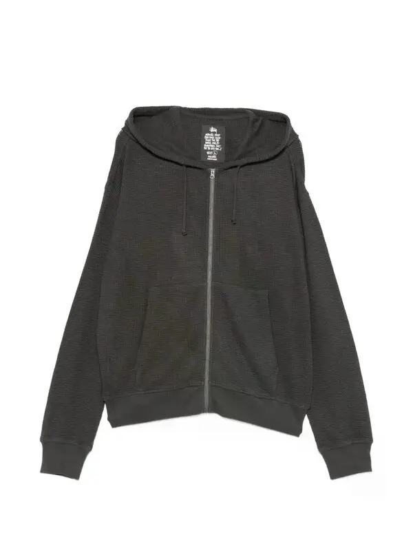 StÜssy Waffle-knit Zip-up Thermal Hoodie