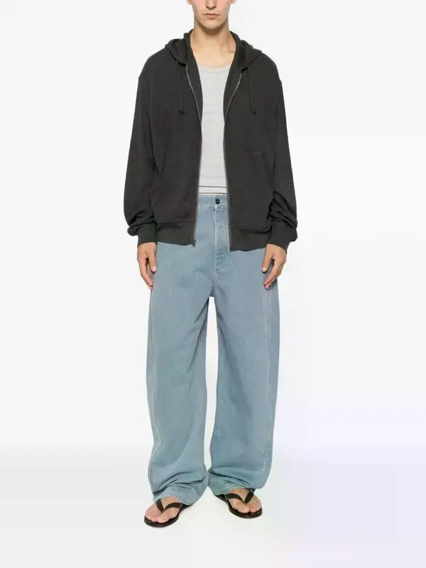 StÜssy Waffle-knit Zip-up Thermal Hoodie