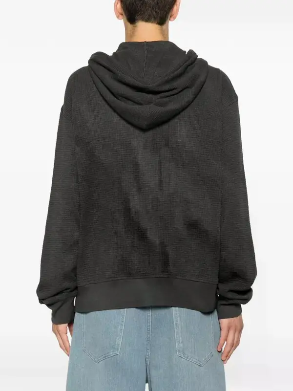 StÜssy Waffle-knit Zip-up Thermal Hoodie